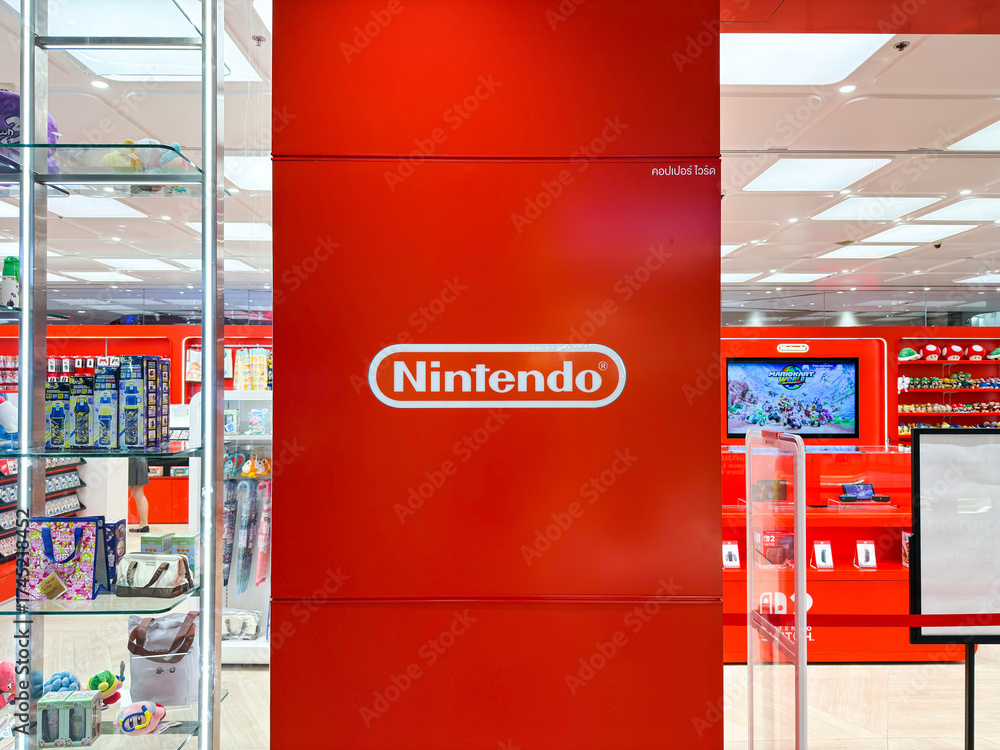 Bangkok, Thailand - July 1, 2025: Entrance of official Nintendo store ...