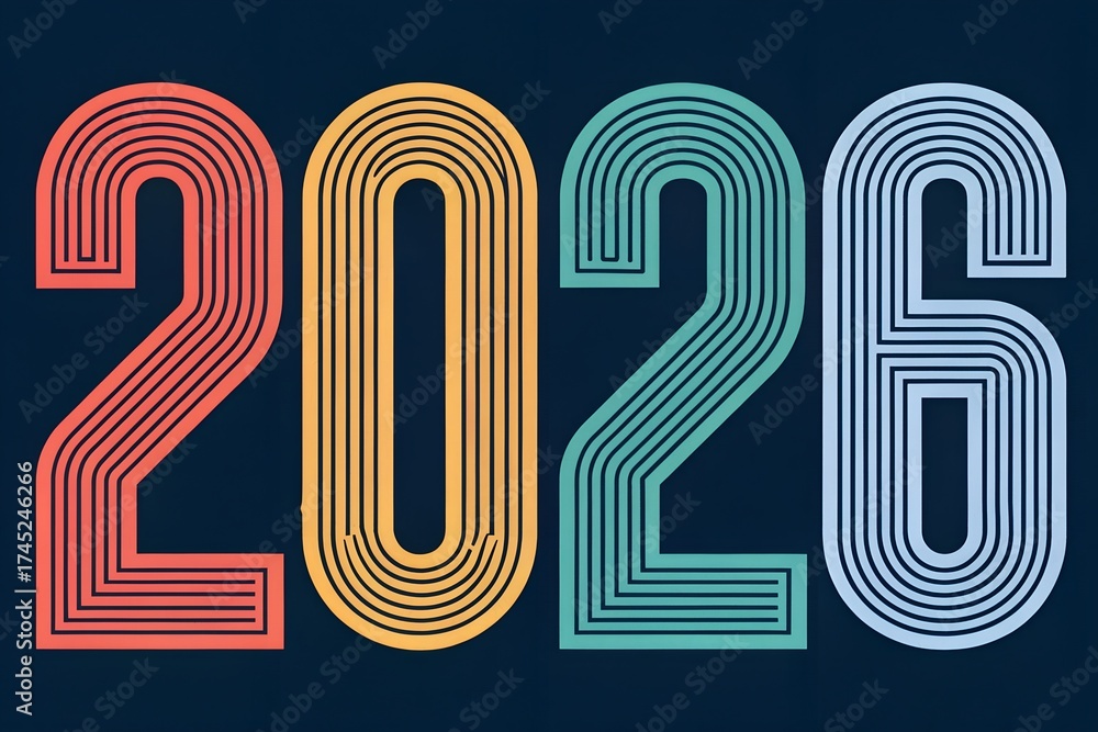 Expressive 2026 Typography with Custom Variable Fonts の Stock イラスト ...