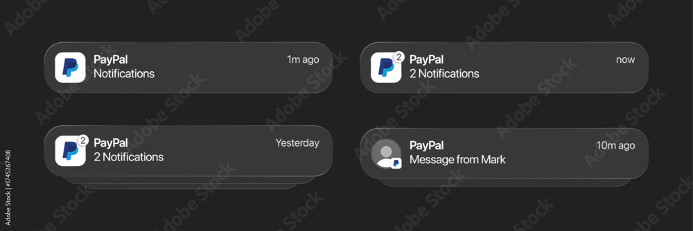 PayPal iOS 26 new update liquid glass notifications for mobile app ...