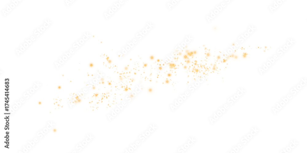 Yellow Magical Glowing Particles, Burst with Confetti and Firework ...