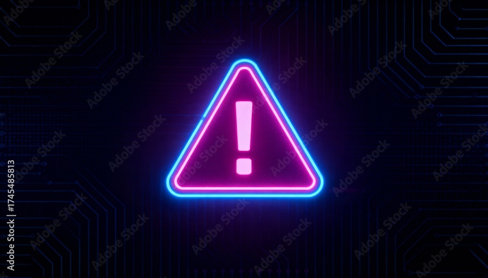 A virus alert warning displayed on a digital screen with red danger ...