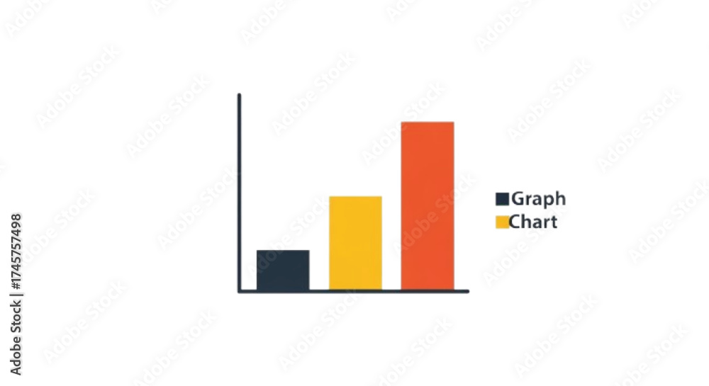 Progressing chart: a concise business graphic, showing a vibrant ...
