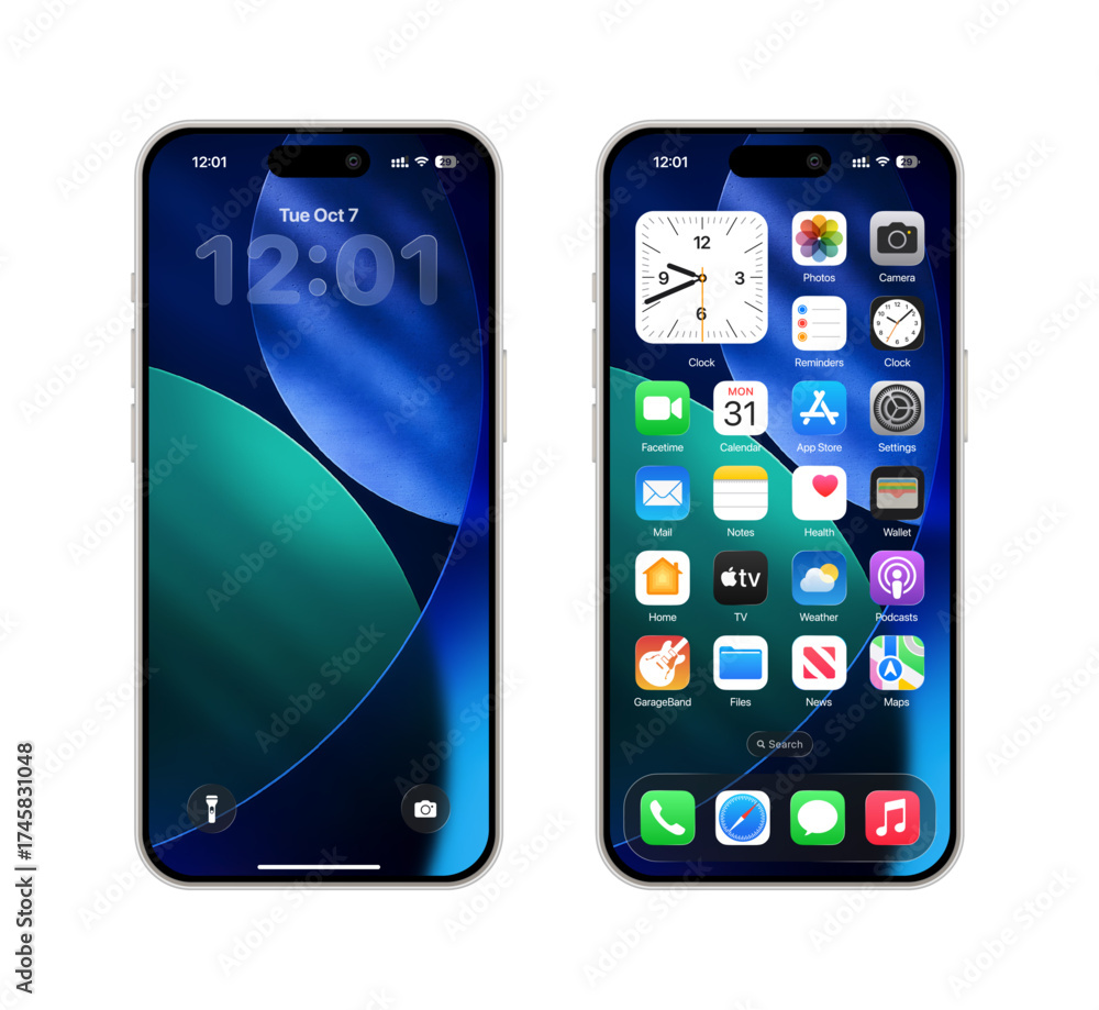 Apple iPhone 17 Pro main screens: Lock Screen, Control Center, and home ...