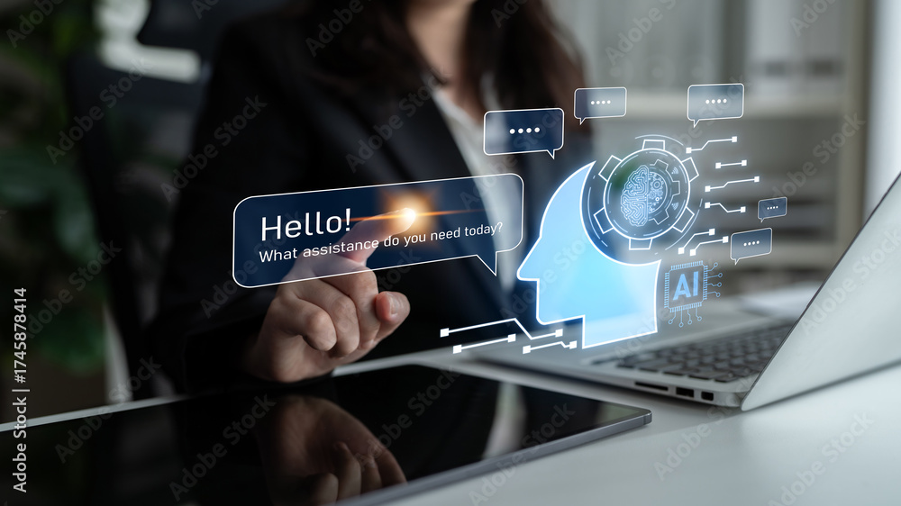 Conversational AI assistant enhances chatbot interaction. AI assistant ...