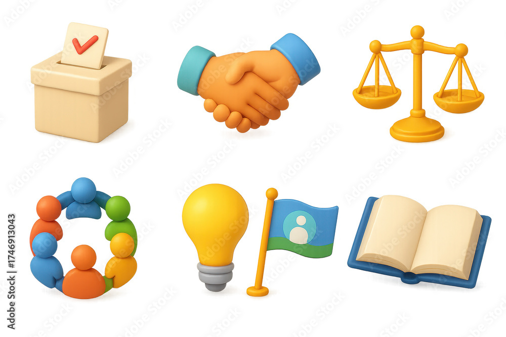 Stockillustrationen Citizen Participation Icons. Citizen participation ...