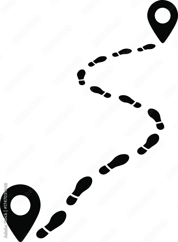 Footprints Tracking Editable Vector AI File | Adobe Illustrator ...