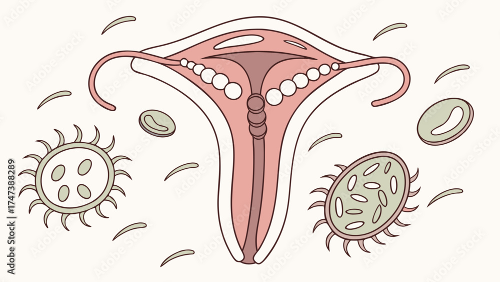 Female reproductive system illustration medical diagram anatomy chart ...