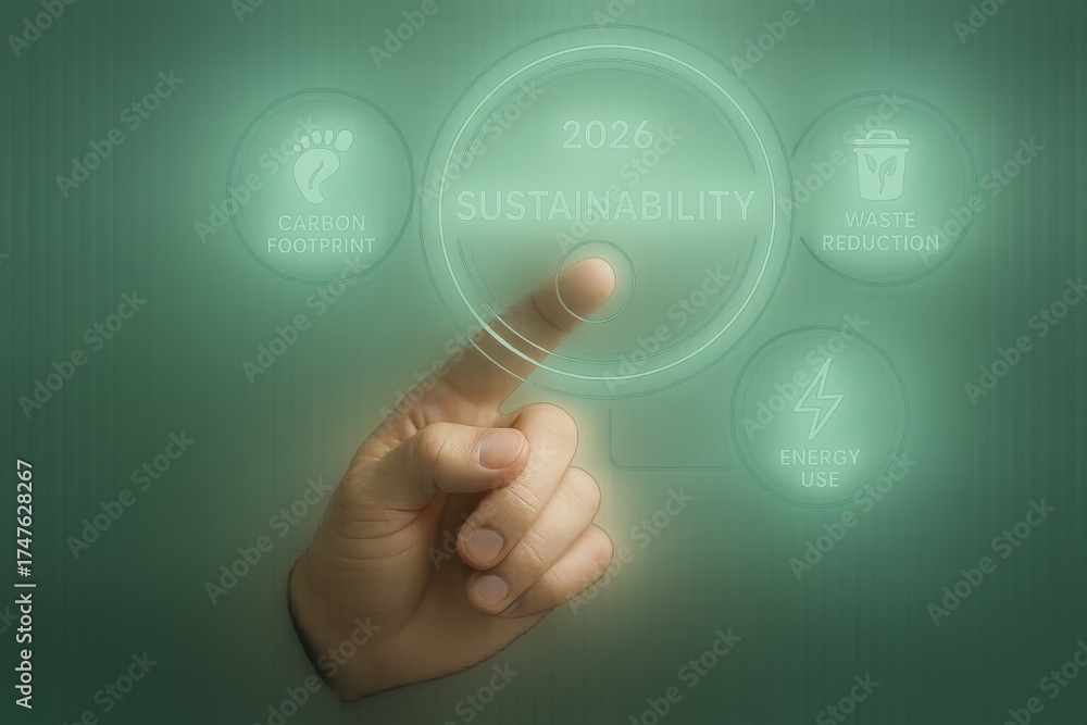 Hand Interacting with Eco-Friendly Sustainability Goals and Metrics for ...