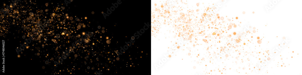 Luminous gold stardust PNG overlay enhances holiday photos with a ...