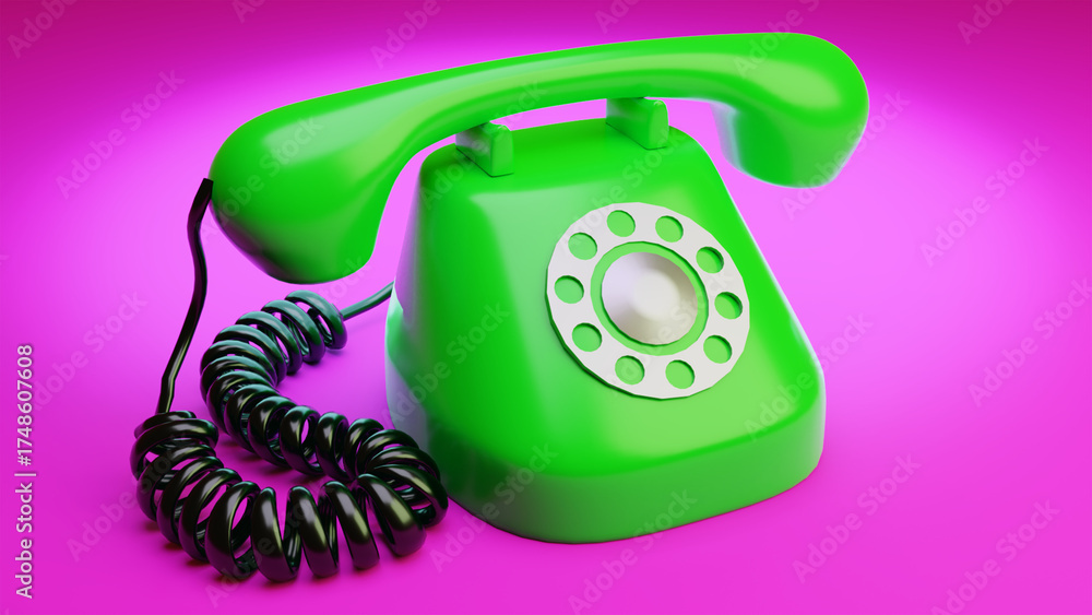 Telefono de dibujos animados en 3d (No AI) Stock Illustration | Adobe Stock