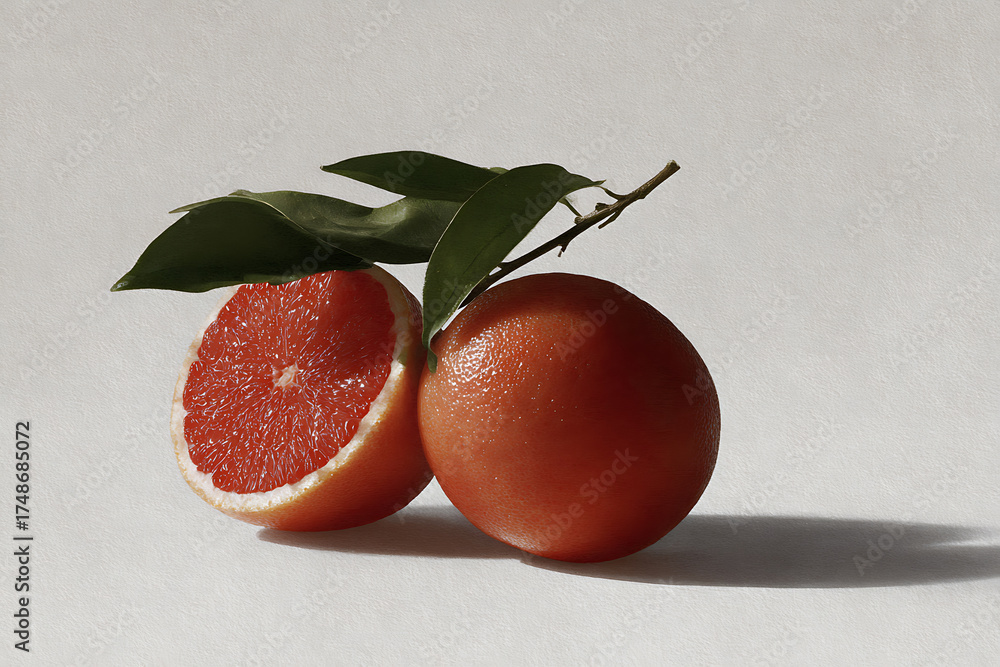 vintage botanical illustration, botanical illustration of grapefruit ...