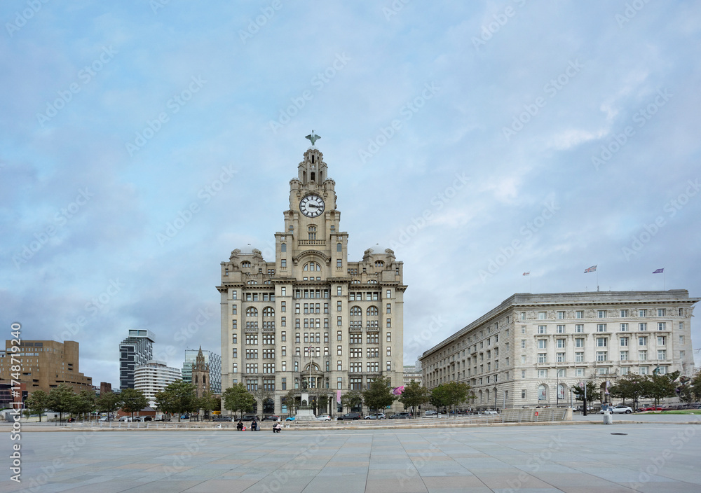 Liverpool, united kingdom January, 16, 2024, Liverpool Liver Building ...