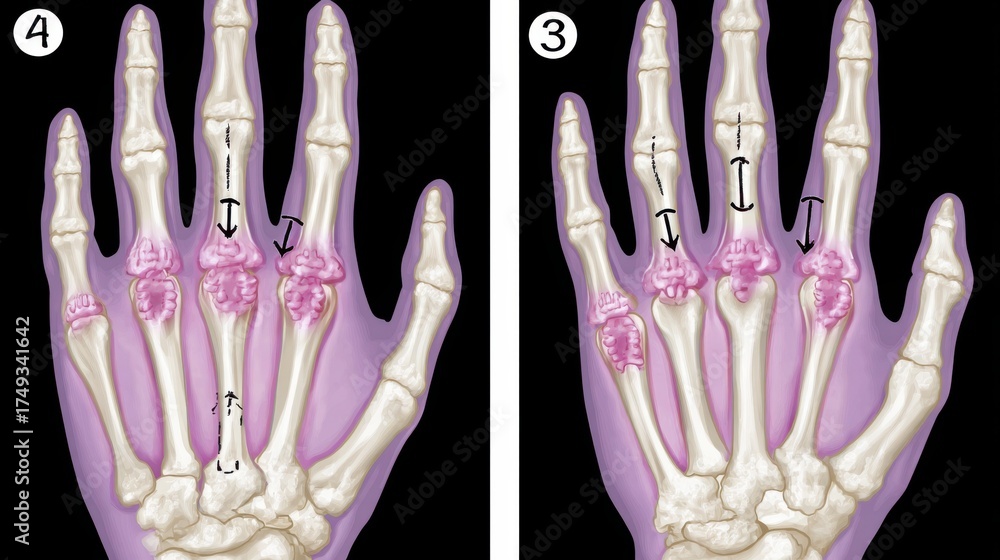 Hand anatomy analysis medical education visual study scientific laboratory close-up view human ...