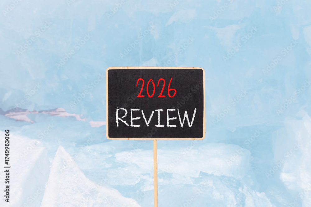 2026 Review symbol. Concept words 2026 Review on beautiful black ...