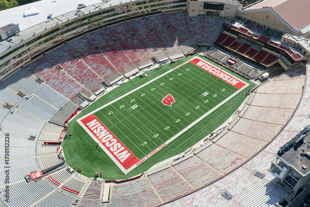 Madison, WI, USA - October 7, 2025: Camp Randall Stadium is home to the ...