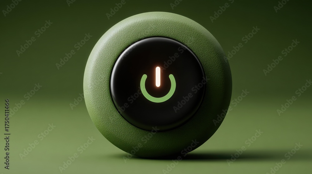 Green return prompt icon concept illustrating encouragement for eco ...