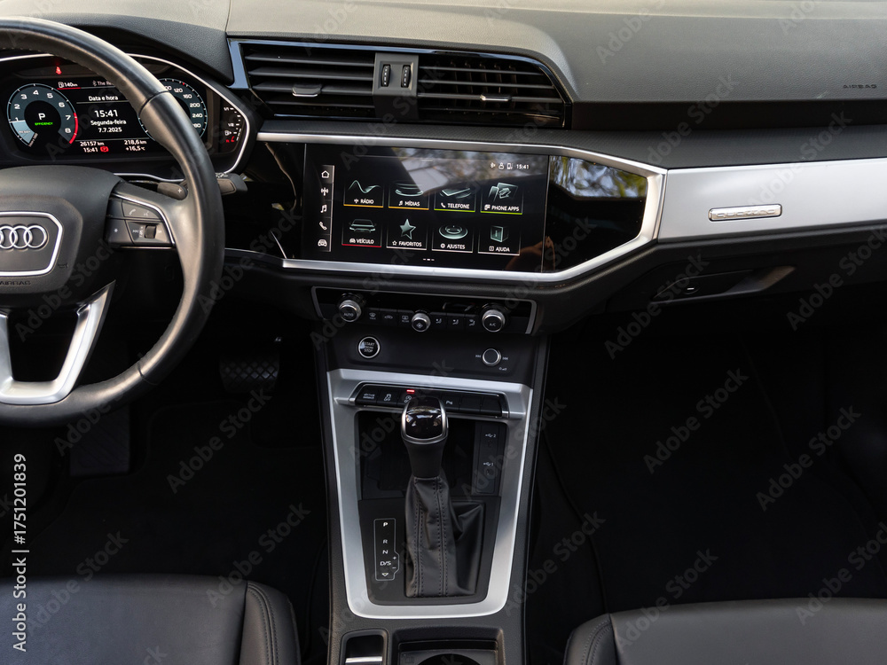 Audi Q3 MMI infotainment screen and center console, Modern luxury SUV ...