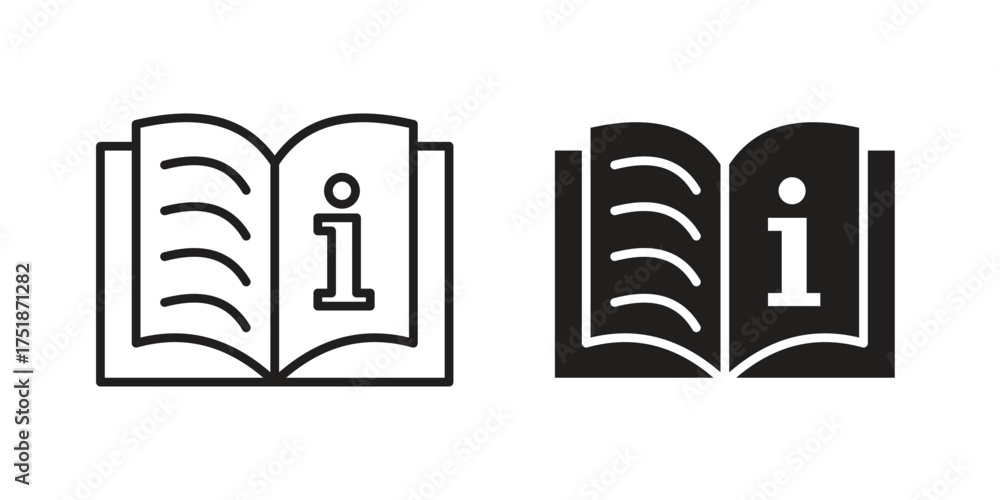 User guide icon. Monochrome simple icons for templates, web design ...