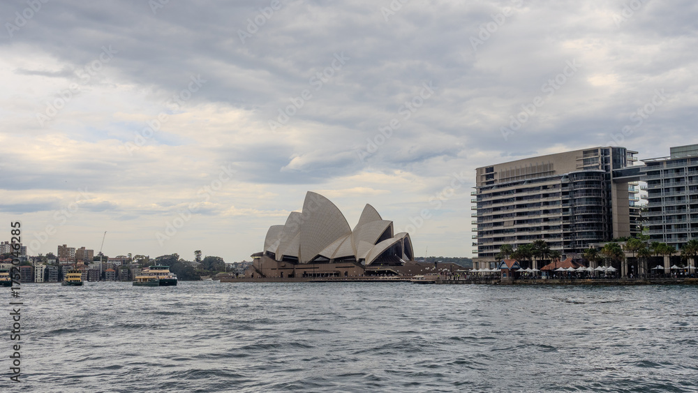 11 October 2025 Opera House Circular Quay at Sydney Harbour on a spring ...
