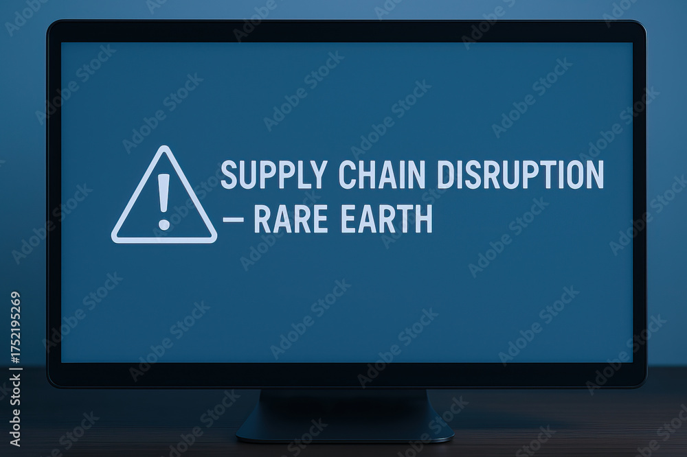Supply chain disruption alert over rare earth material shortage on blue ...