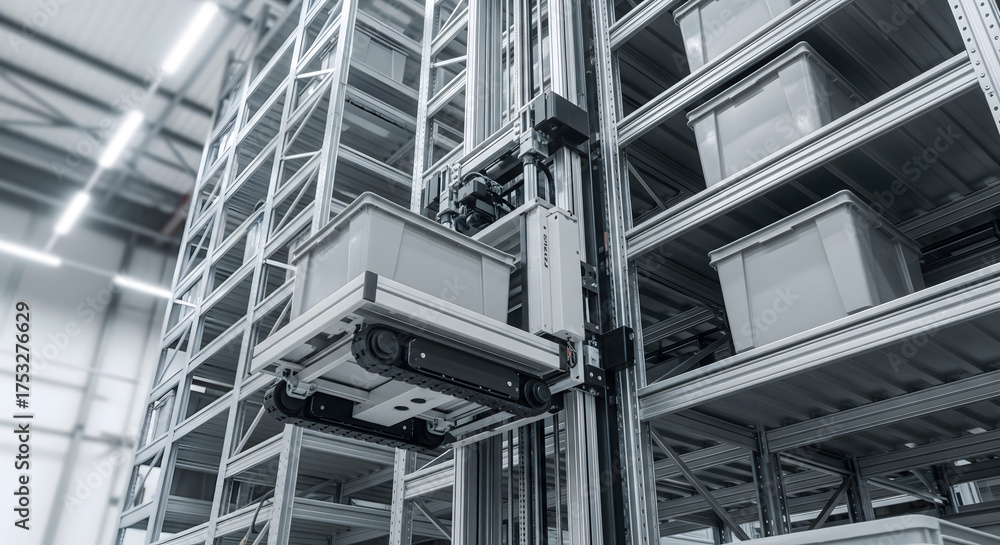 Automated warehouse storage and retrieval system with robot carrier ...