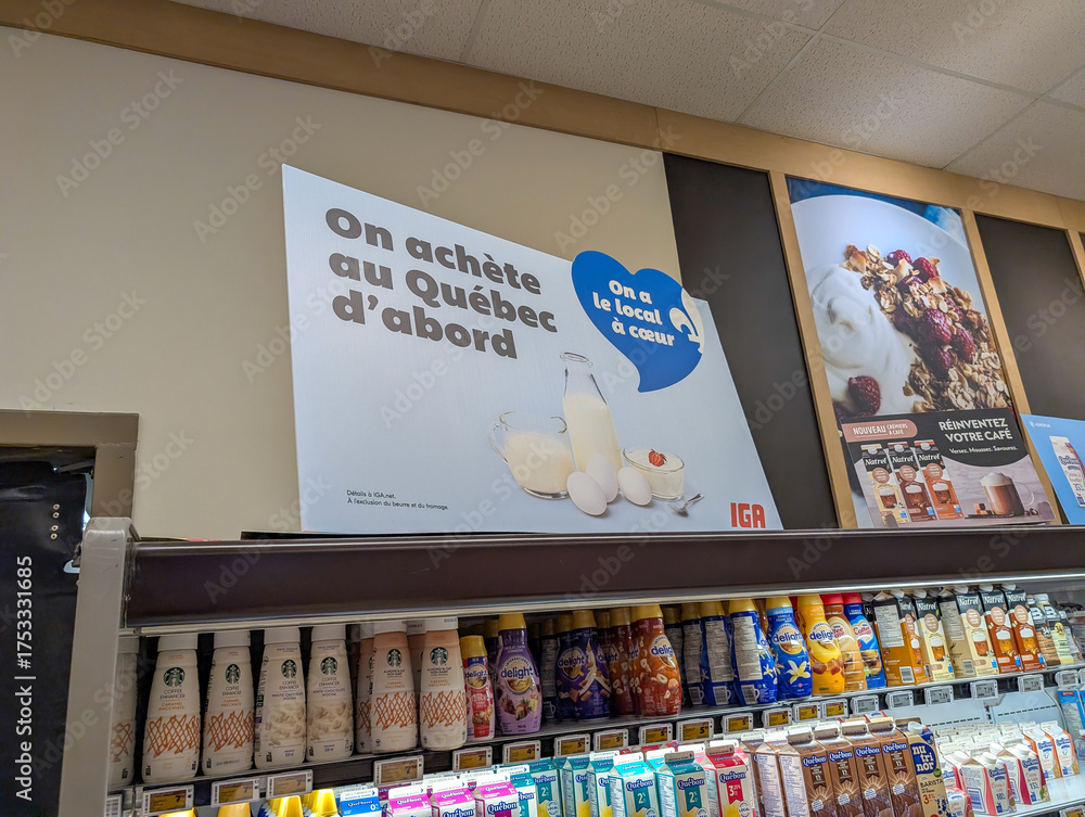 Canada, 26 July 2025 : Promoting local Quebec dairy products in a ...