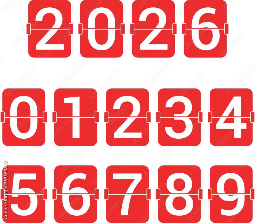 Vektor Happy new year 2026 countdown. Happy new year 2026 vector ...