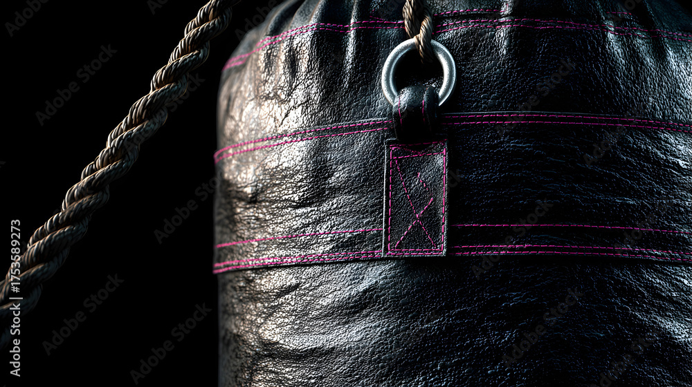 acercamiento de un costal de box disciplina y deporte de alto ...