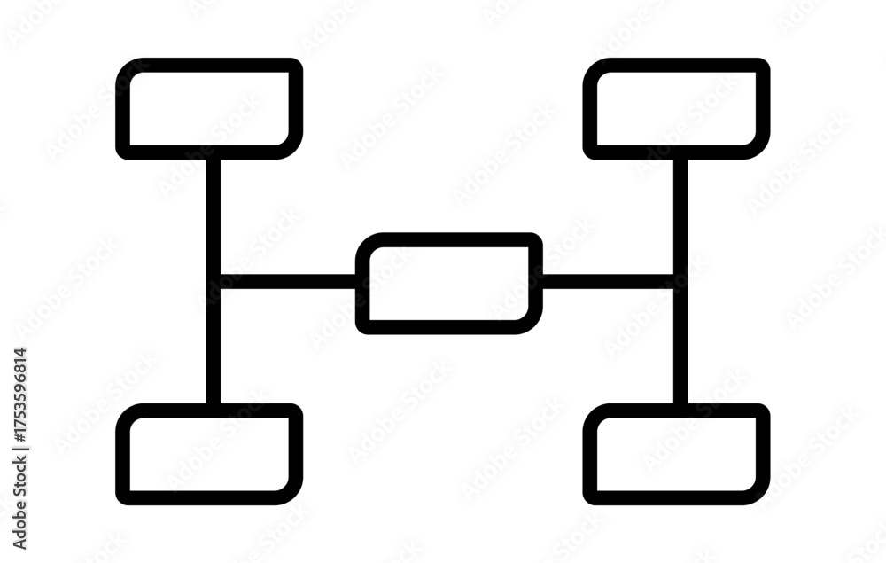 Simplified tournament chart icons for organizing events and managing ...