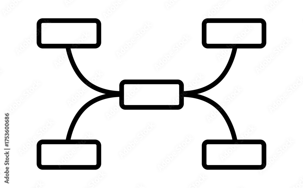 Tournament chart icons depicting a bracket design useful for planning ...