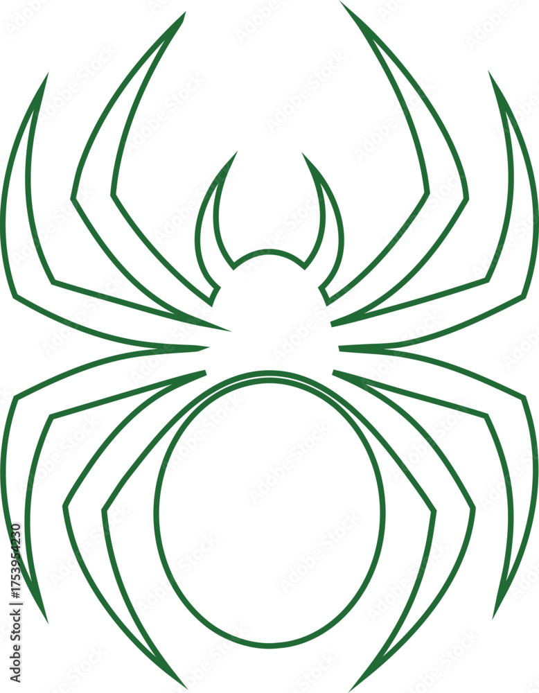 Linear spider icon design, ideal for horror movies, fantasy games, and ...