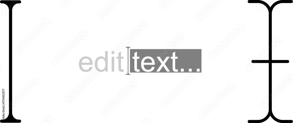 Typing Cursor - Edit text icon - 1 eps Stock Vector | Adobe Stock