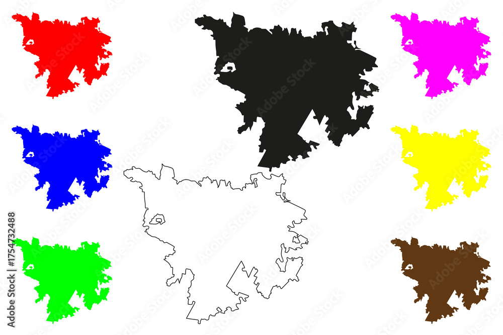Uruapan city (United Mexican States, Mexico, Michoacan State) map ...