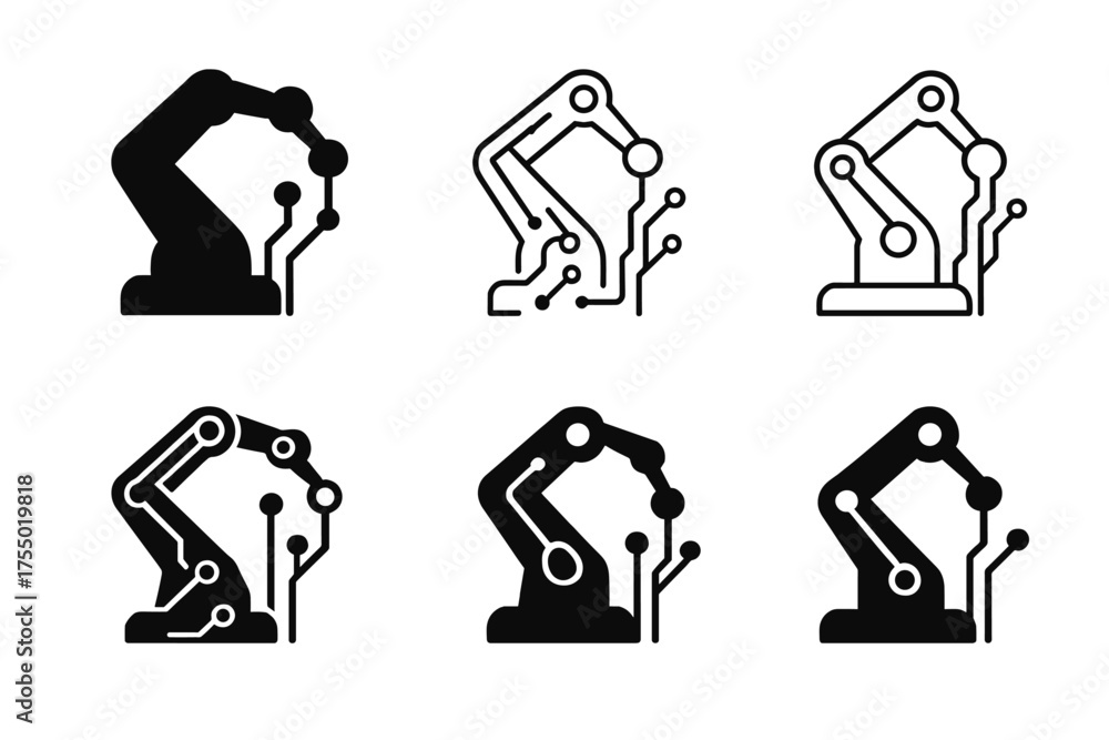 AI Logo Variations. Artificial intelligence. Set Logo of Artificial ...