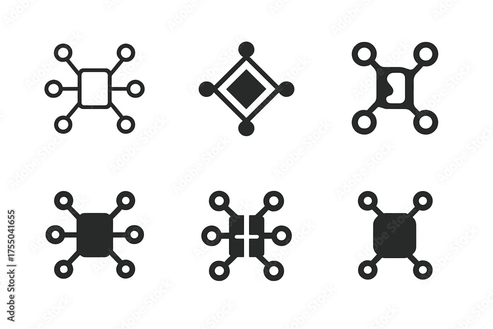 AI Logo Variations. Artificial intelligence. Set Logo of Artificial ...