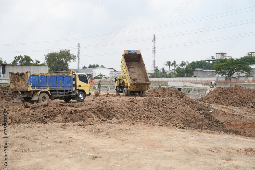 lake construction project work process with professional construction ...