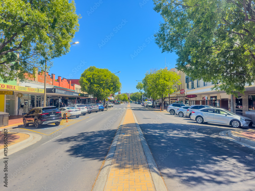 15 October 2025 Shopping street historical Buildings on Main Street in ...