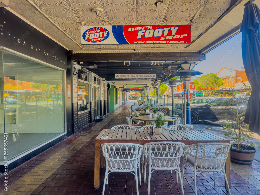 Stock-Foto „15 October 2025 Shopping street historical Buildings on ...