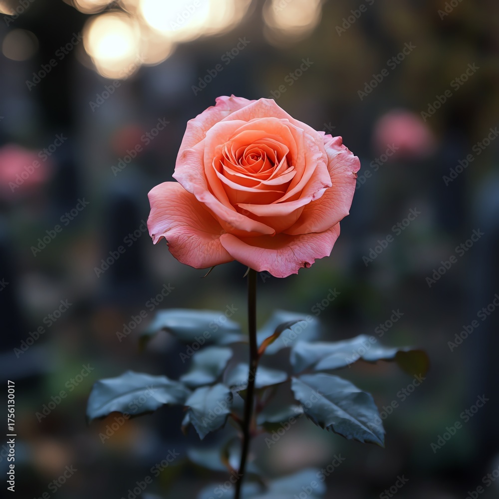 Rose in Memory Cemetery Grave Remembrance Loss Grief Requiem high ...