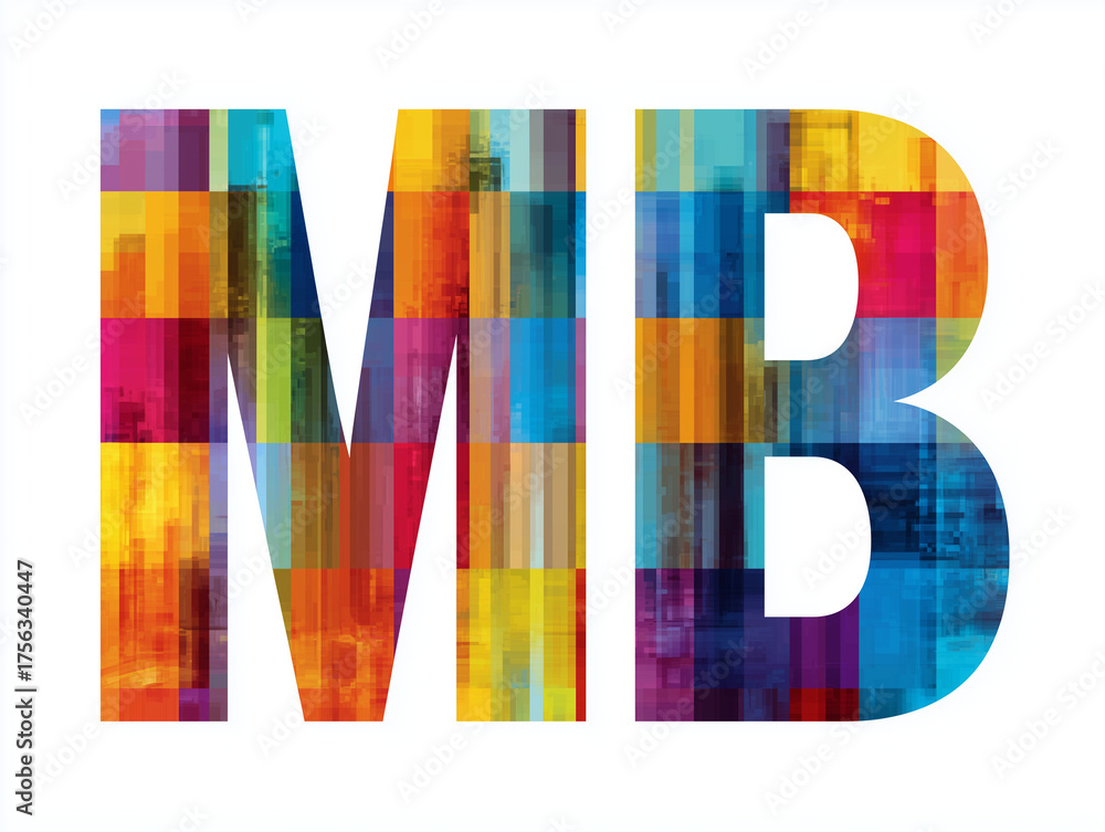 MB word featuring windowpane cloth pattern, and both A and B are ...