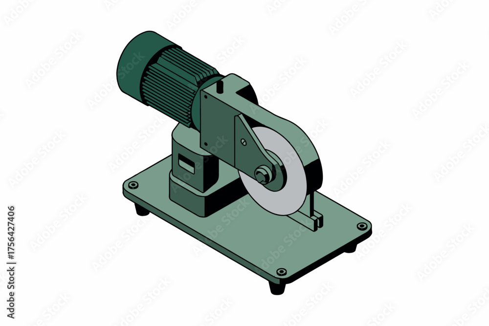 Industrial grinder machine with motor and rotating wheel for ...