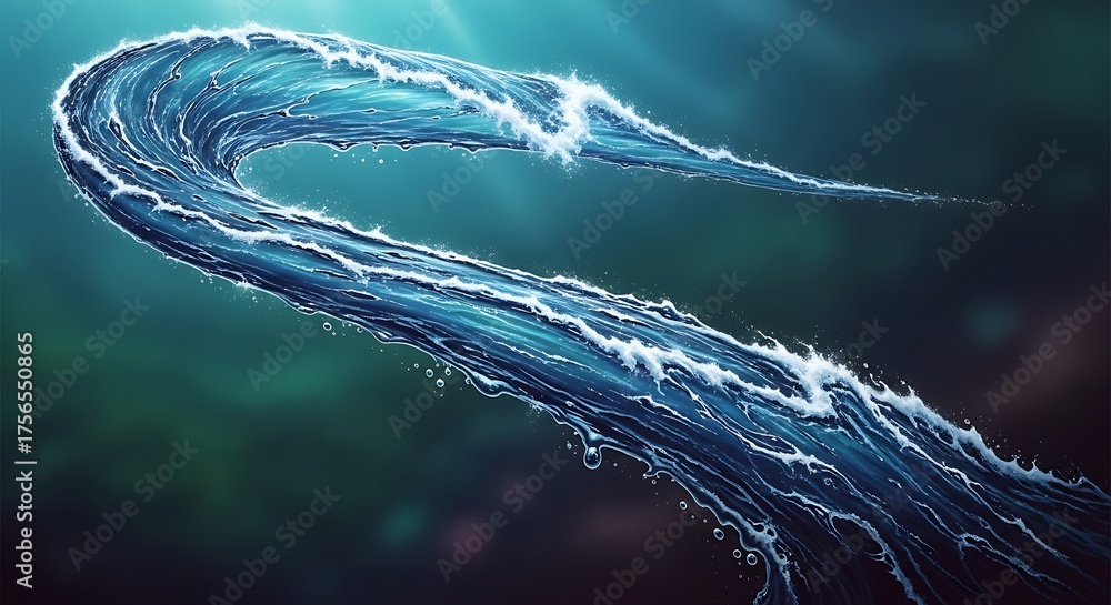 Dynamic Blue Energy Stream with Electric Discharge in Dark Environment ...