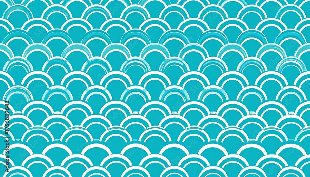 Seamless abstract background with a repeating Japanese Seigaiha wave ...