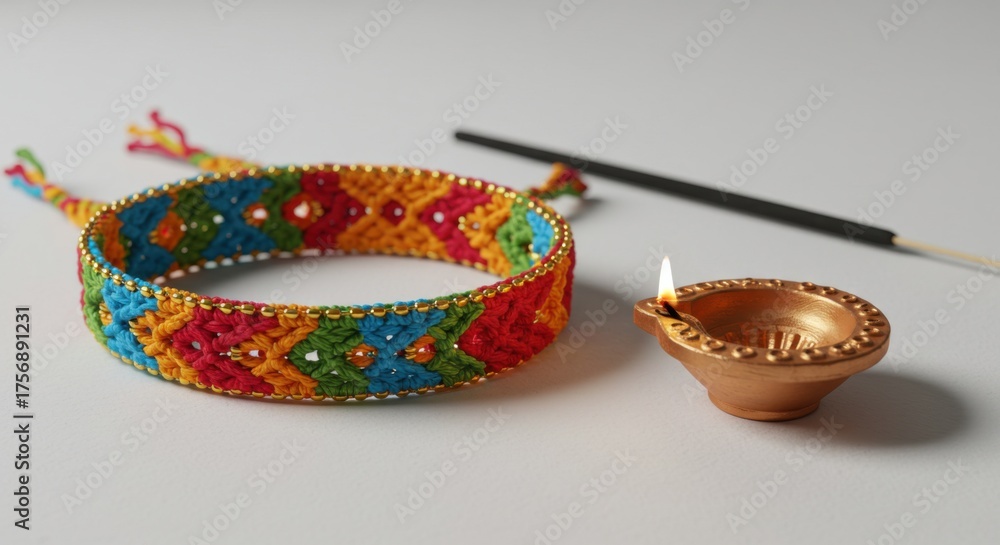 Vibrant pancha ganapati celebration with colorful decorations and ...