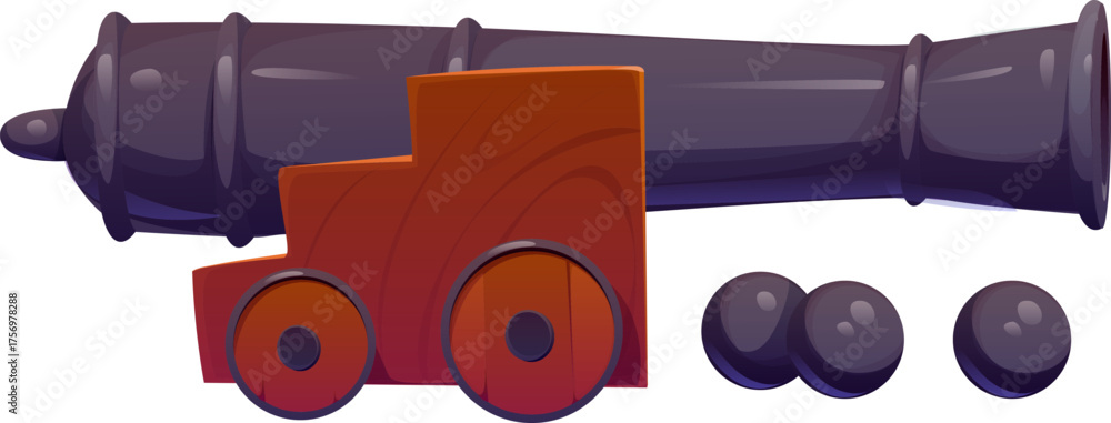 Stock-Vektorgrafik „Corsair pirate cartoon cannon firearm weapon ...
