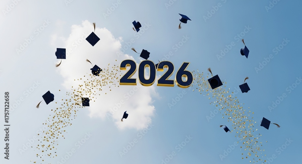 Graduation caps and golden confetti rain down on the class of 2026 ...