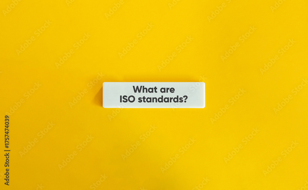 What Are ISO Standards Question on White Tile over Yellow Background ...