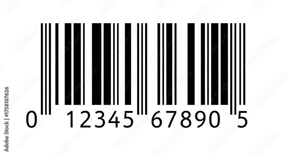Standard Barcode with Numeric Code: barcode scanner, barcode technology ...