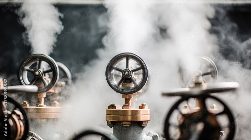 Ilustracja bez tantiem: boiler. Industrial boiler safety valve ...