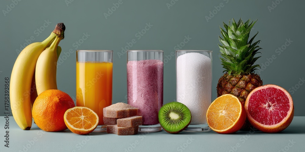 smoothie ingredients comparison chart, sugary vs sugar free ...